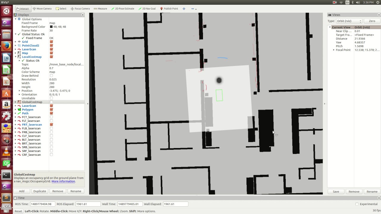 costmap not clearing obstacles - YouTube