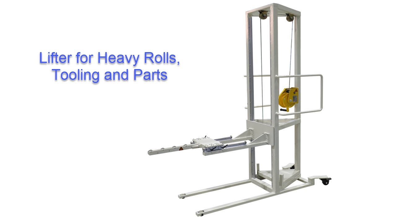 Manual Lifter for Rolls, Tooling and Parts - YouTube