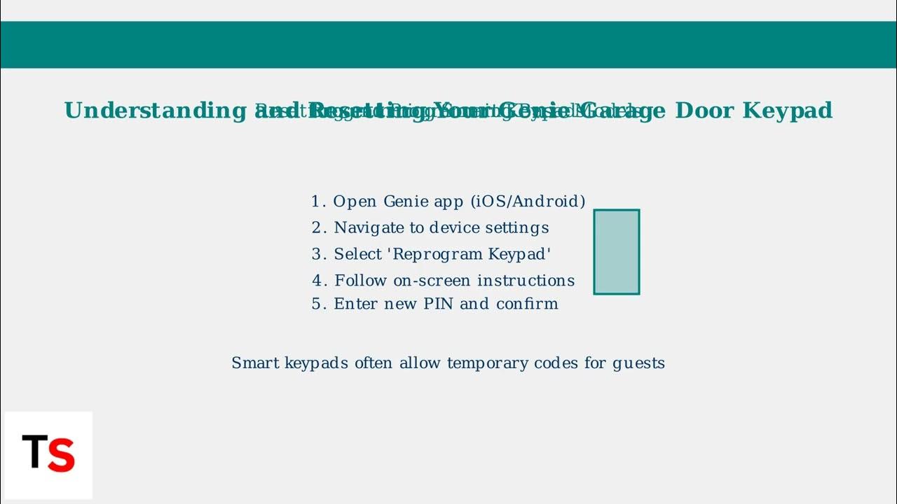 How to Reprogram Genie Garage Door Keypad – Reset PIN & Program New ...
