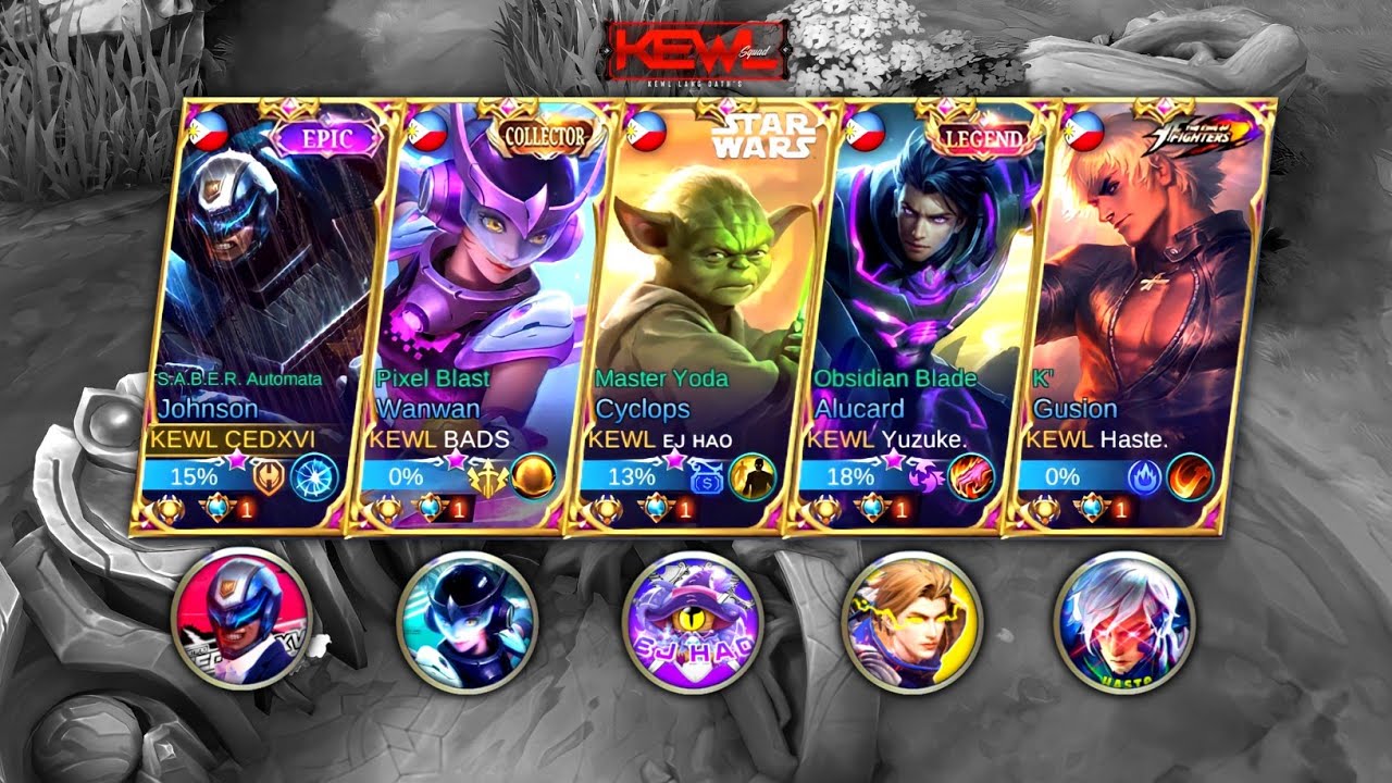 5 MAN TOP GLOBAL IN ONE TEAM!! INSANE CONNECTION!! KEWL SQUAD | MLBB ...