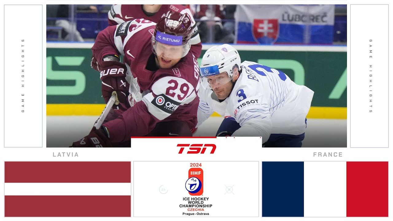 Latvia vs. France FULL HIGHLIGHTS | 2024 Men's World Hockey ...