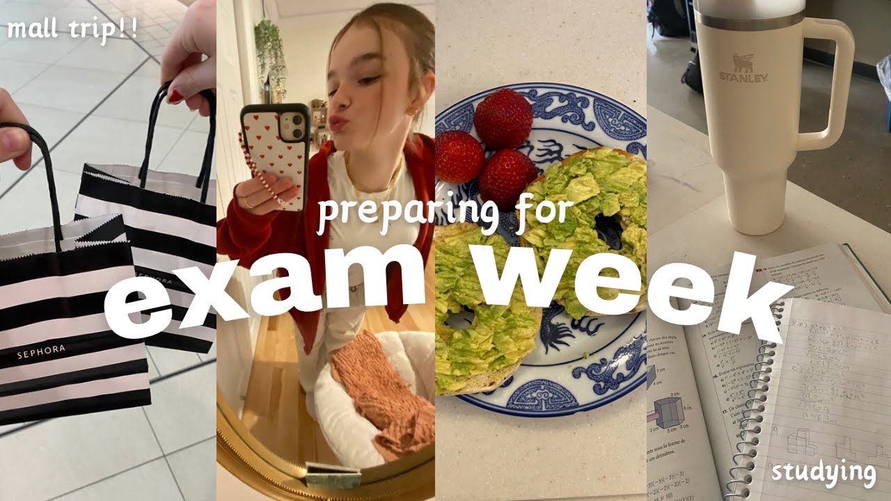 preparing for EXAM WEEK.. productive days: studying, mall trip, gym ...