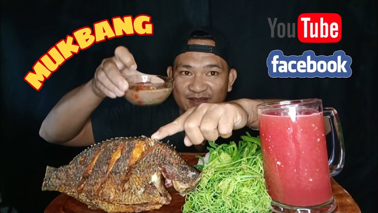 PRITONG TILAPIA | TALBOS NG SAYOTE | WATERMELON JUICE MUKBANG - YouTube