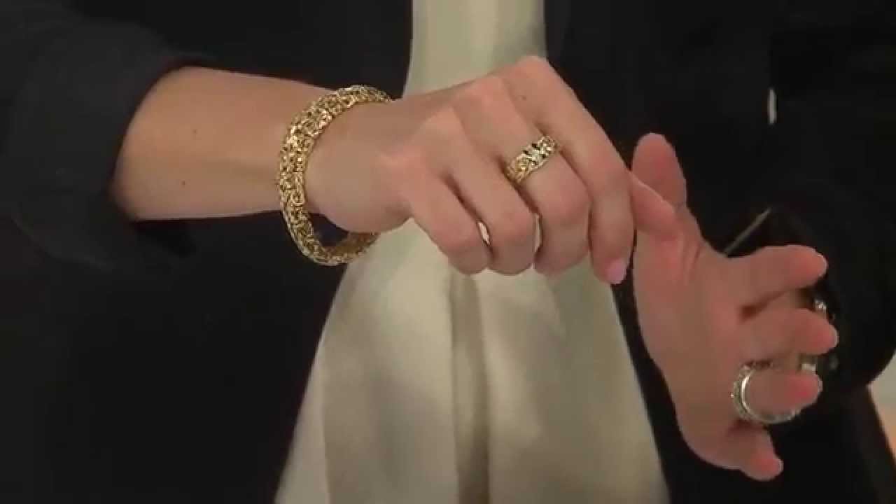 14K Gold Byzantine and Diamond Accent Band Ring with Amy Stran - YouTube