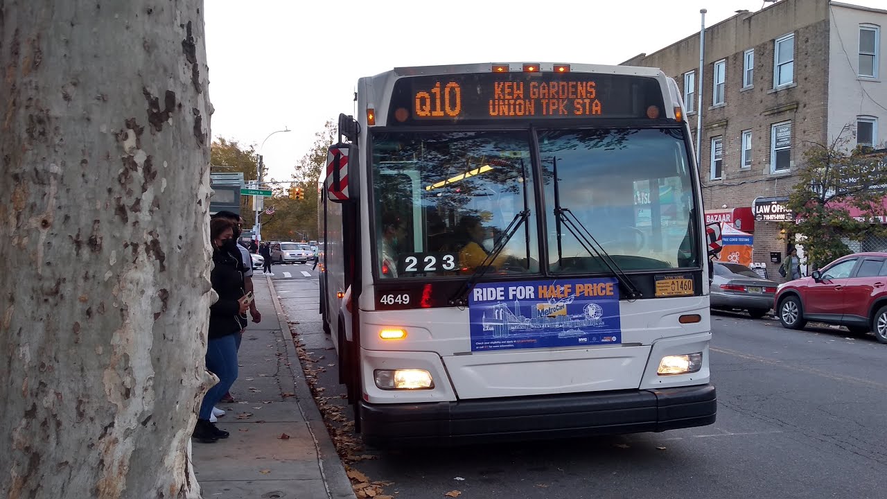 MTA Bus Company: 2009 Orion VII Next Gen Hybrid #4649 on the Q10 to Kew ...