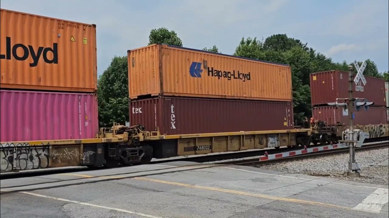 NS 283 Intermodal Taylors, SC w/pair of SD70ACes - YouTube