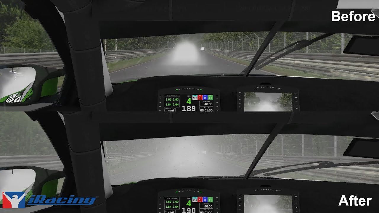 iRacing - Rain Patch 1 Comparison (Before and After) - YouTube
