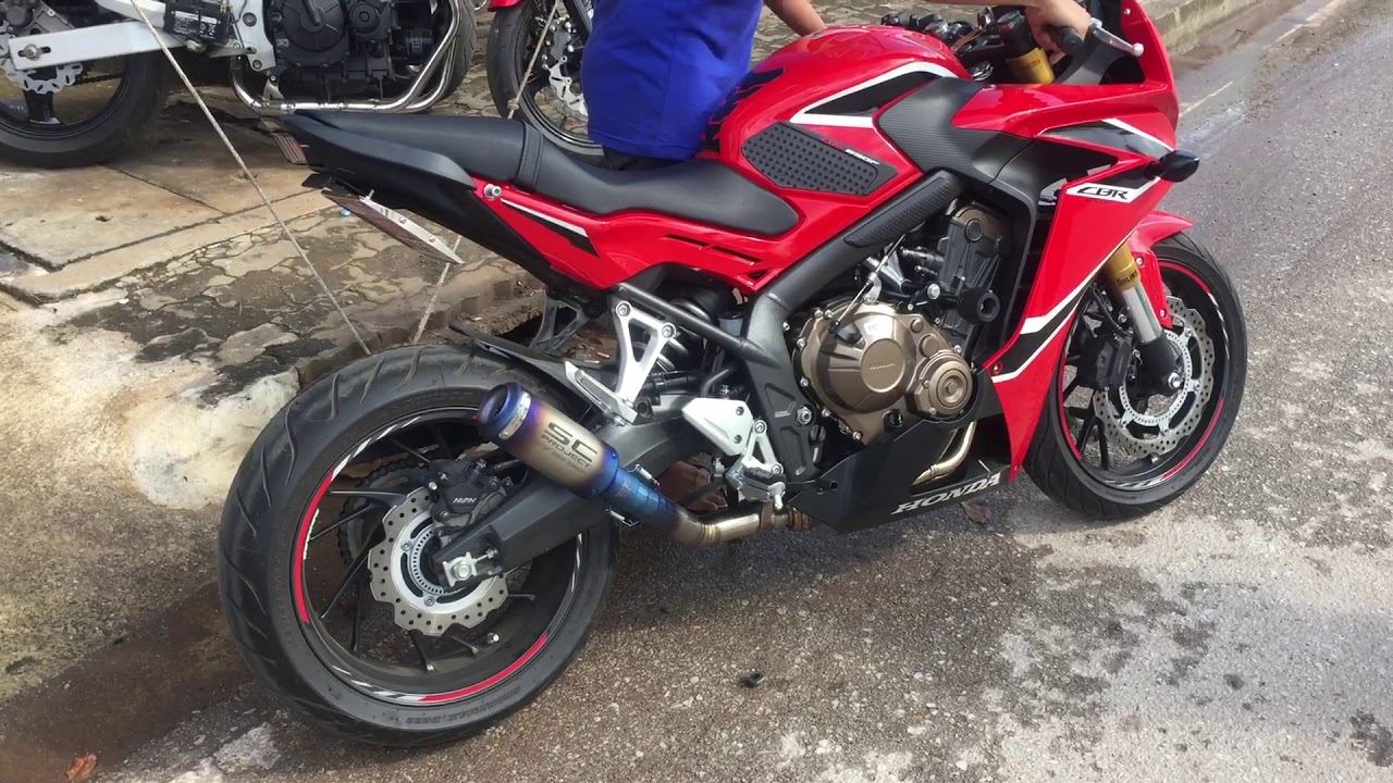 Cbr650f 2017 ท่อ sc project slip-on - YouTube