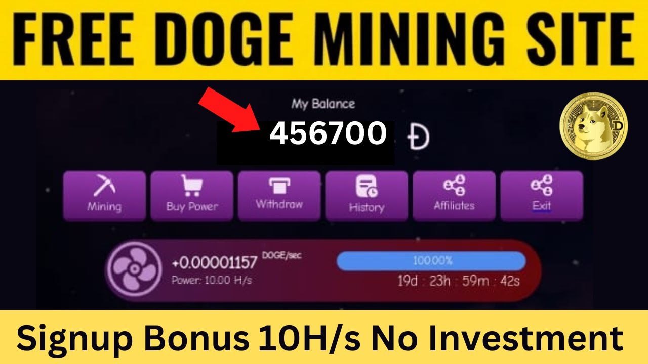 New DOGE Mining Site 2023 || Dogecoin Cloud Mining website Without investment || DOGECOIN Site ...