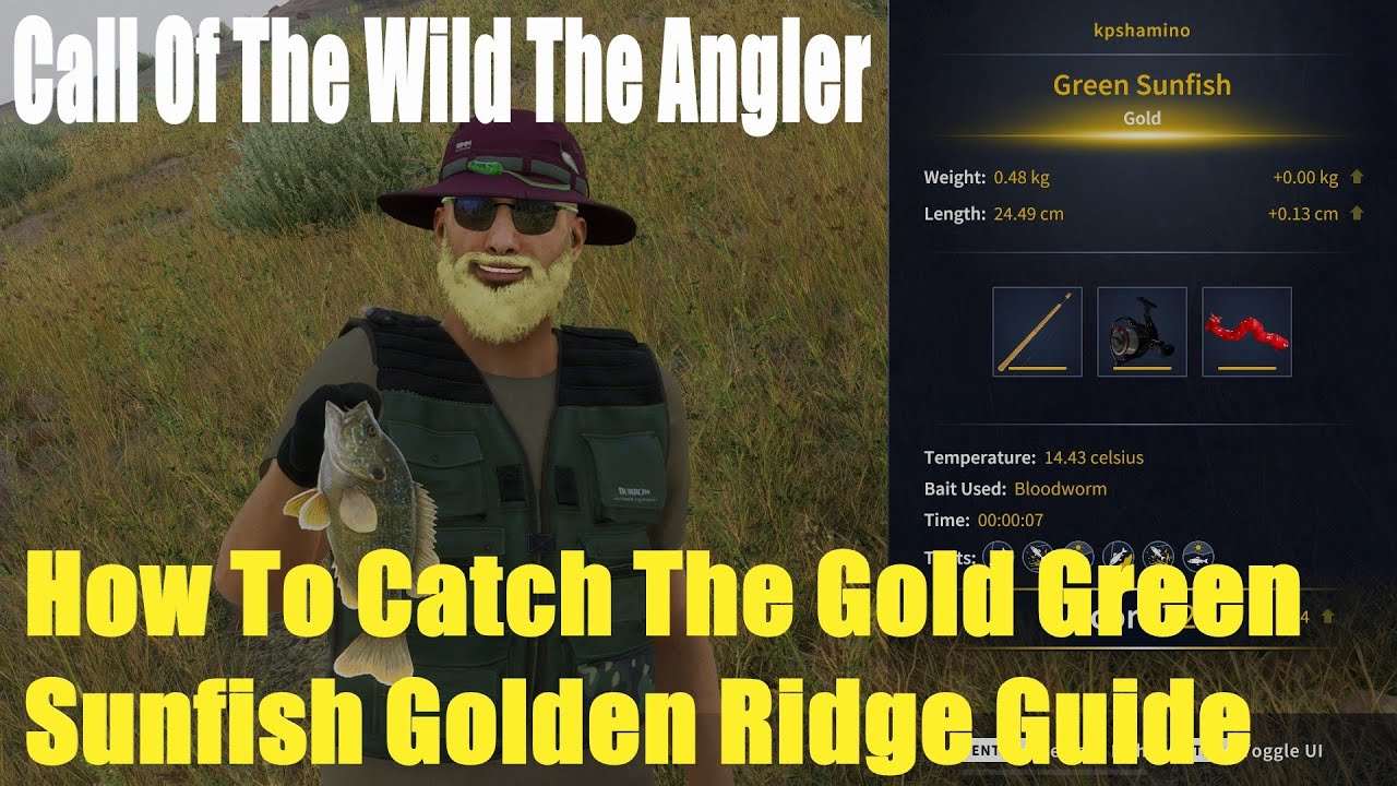 Call Of The Wild The Angler, How To Catch The Gold Green Sunfish Golden ...