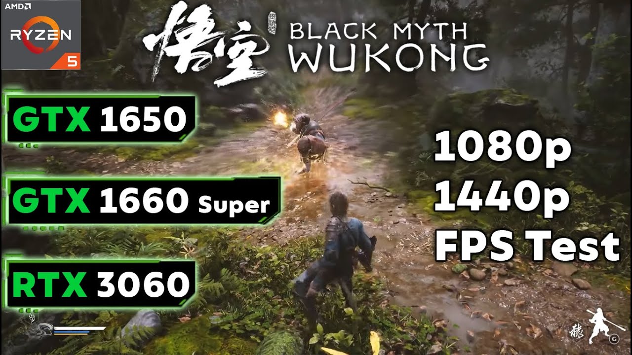 Black Myth Wukong GTX 1650 - GTX 1660 Super - RTX 3060 - 1080p & 1440p ...
