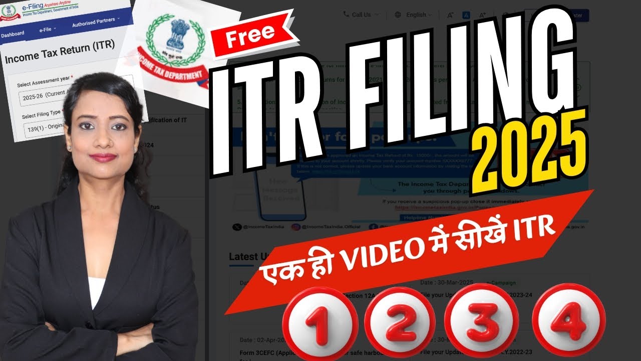 Income Tax Return filing Online 2025-26 without Late fee | ITR 1 | ITR ...