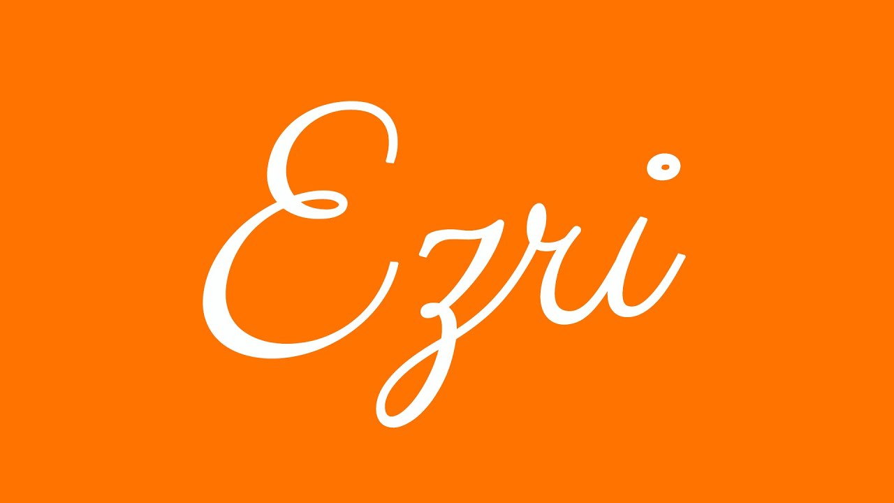 Learn how to Sign the Name Ezri Stylishly in Cursive Writing - YouTube