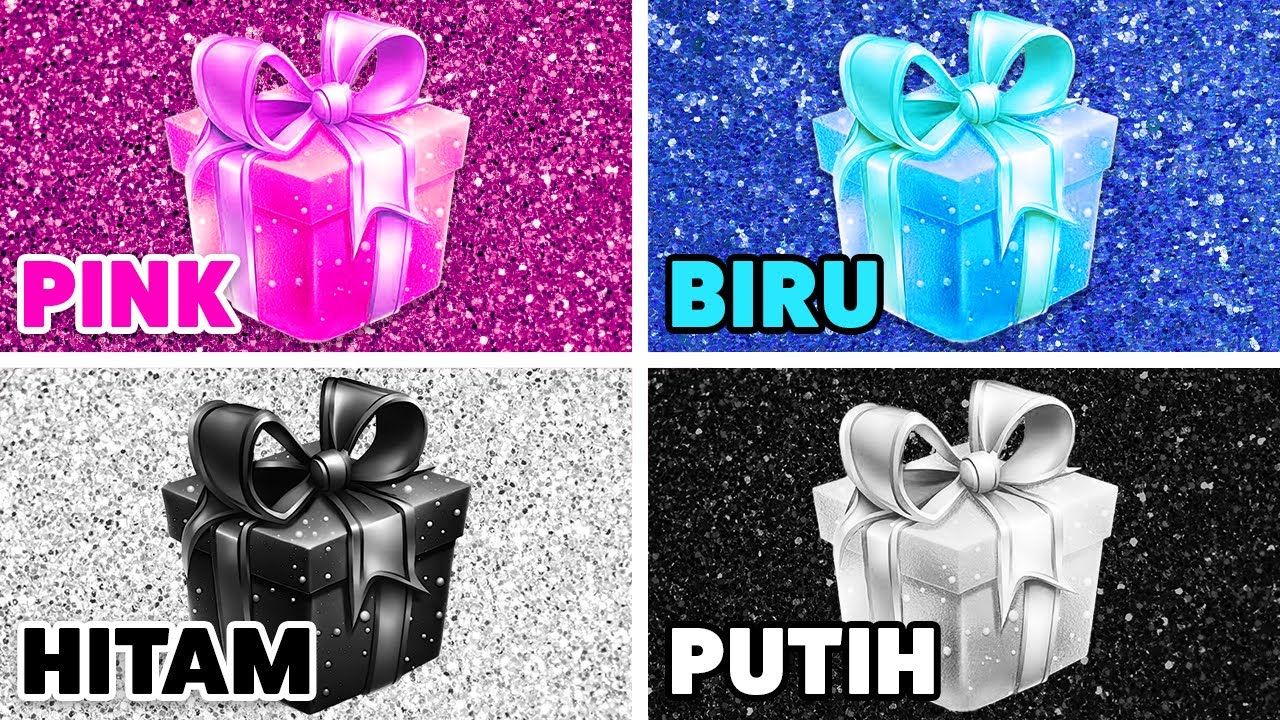 Pilih HADIAHMU...! 🎁 Pink, Biru, Hitam, atau Putih? 🖤💝🎀💙 - YouTube