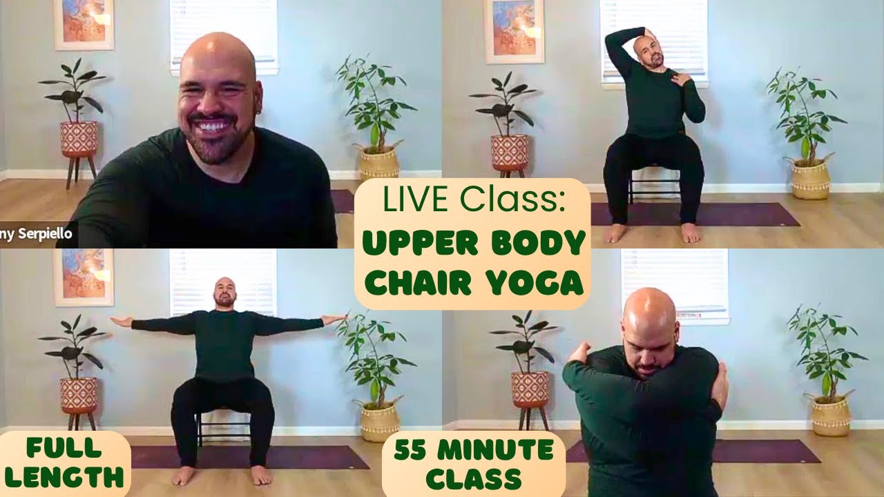 Chair Yoga: Upper Body Only - 55 Minute Class - YouTube