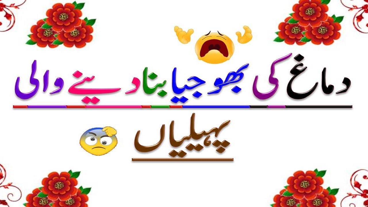 Urdu hindi riddles|tricky questions|paheliyan in urdu|puzzle fects ...