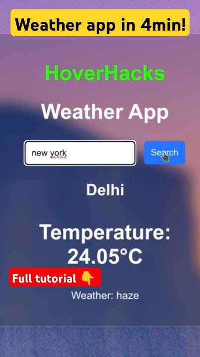 Weather app in html css JavaScript & api integration #javascript #html #webview #webappbuilder ...