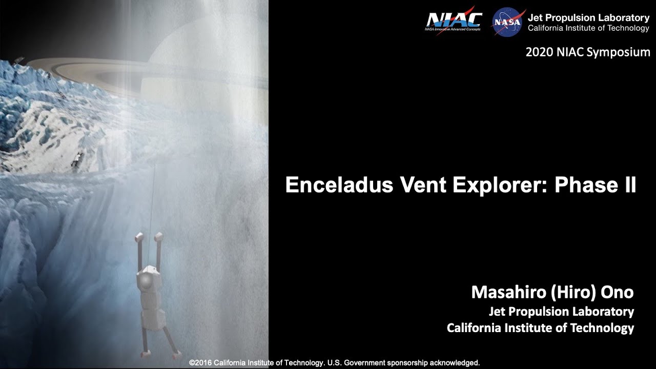 Enceladus Vent Explorer (NIAC Symposium 2020) - YouTube