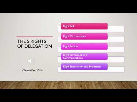 5 Rights of Nursing Delegation - YouTube
