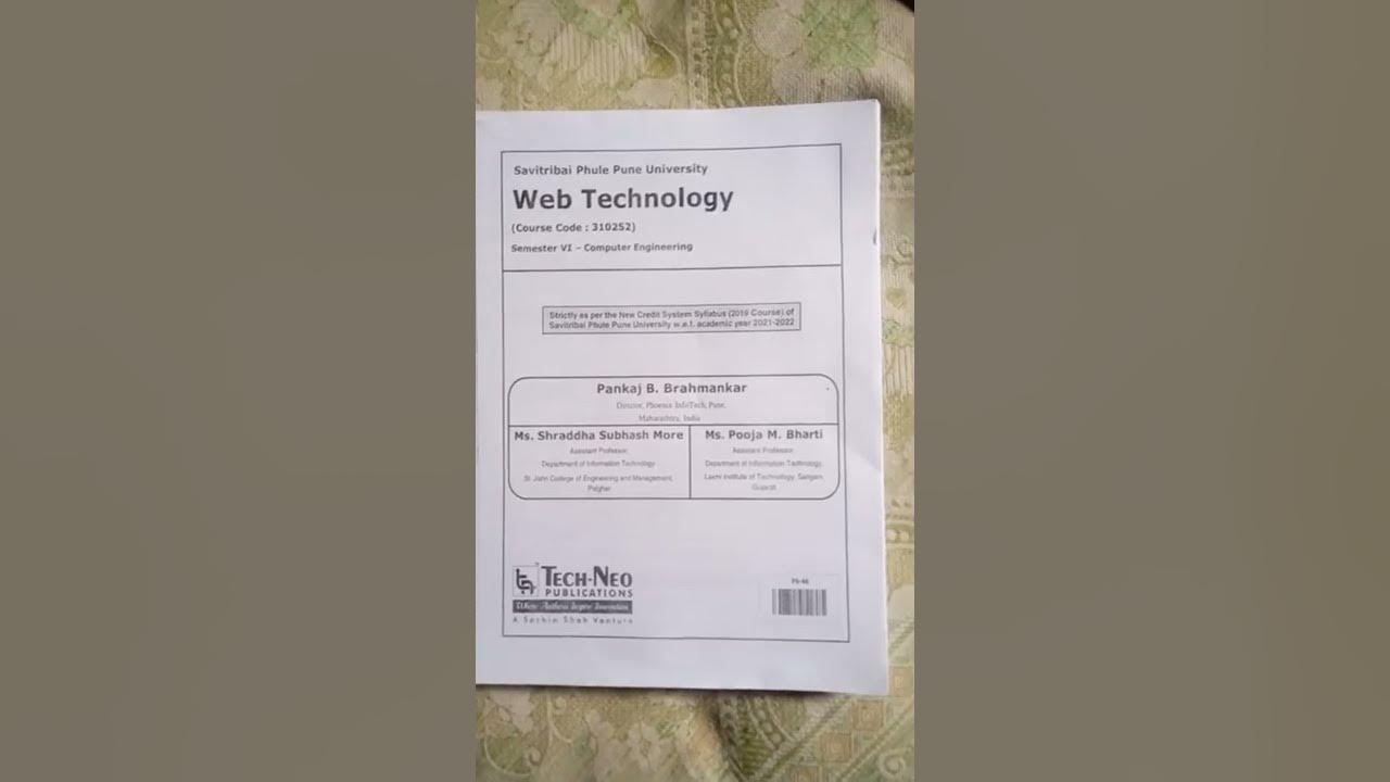 Web Technology Sppu Sem 6 Sppu Wt Webtechnology Sem6 Youtube