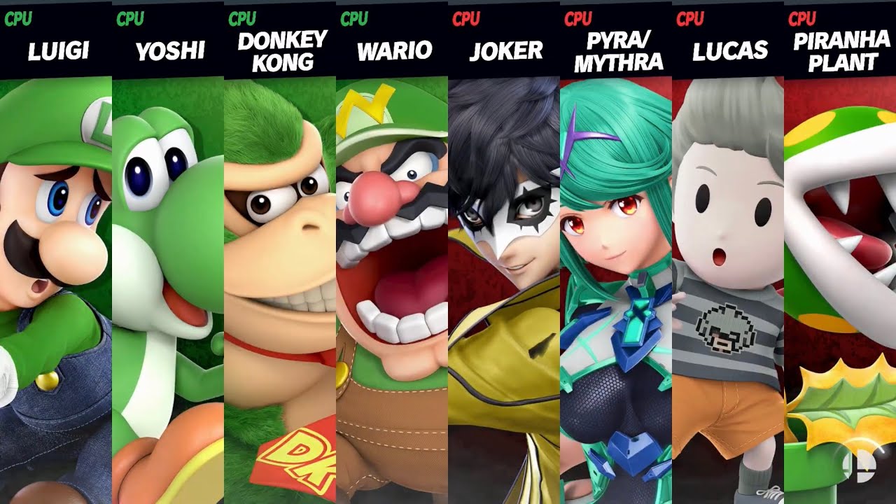 Super Smash Bros. Ultimate - Team Luigi vs Team Random - YouTube