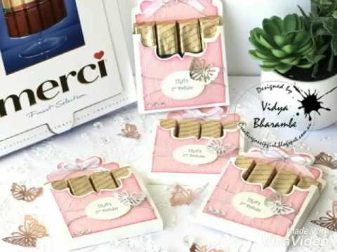 HANDMADE CHOCOLATE BOX | MERCI TREAT BOX HOLDER | Handmade return gift ...