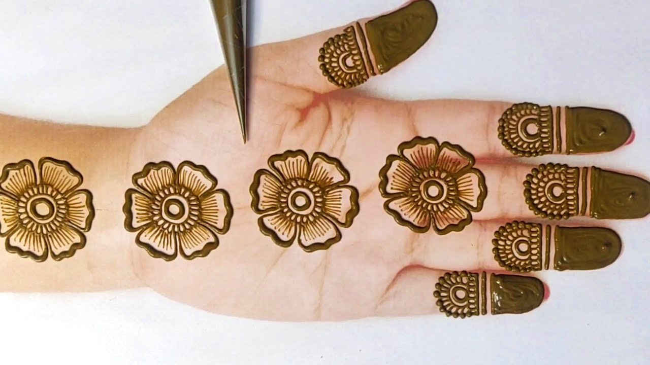 Latest simple bel mehndi design - Easy mehndi designs for hands ...