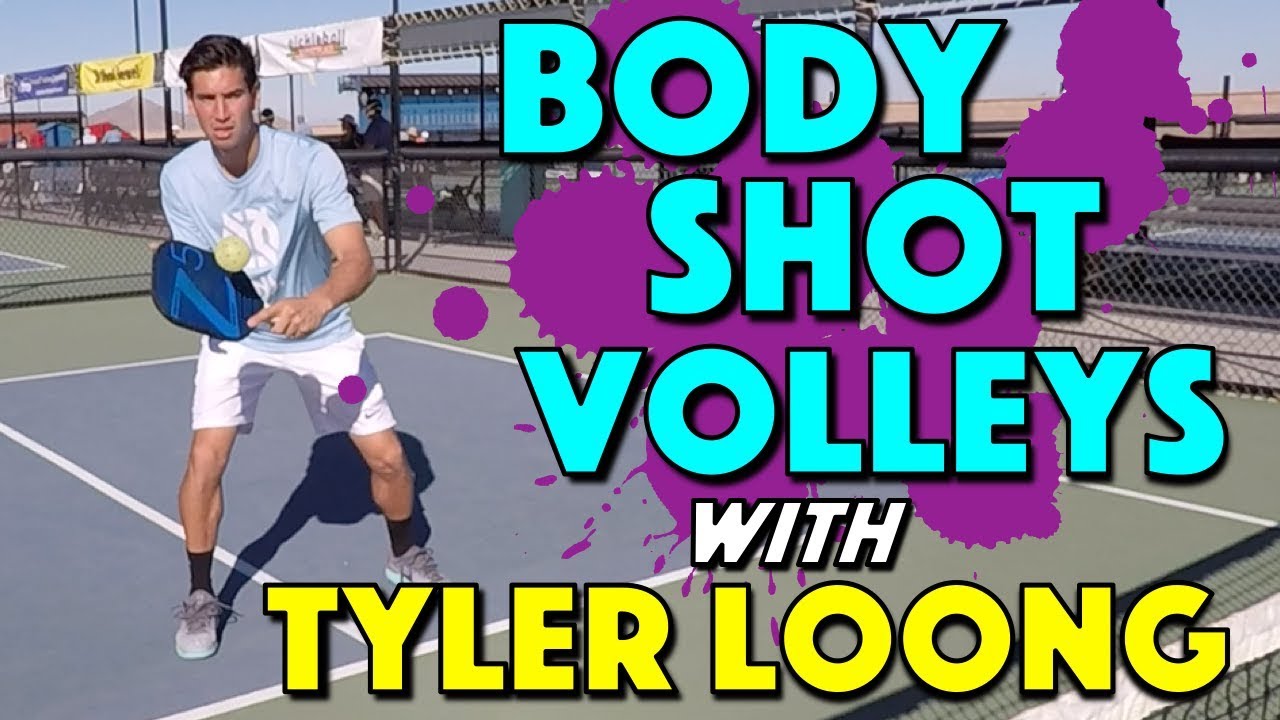 Body Shot Volleys with Tyler Loong | Pickleball Drill - YouTube