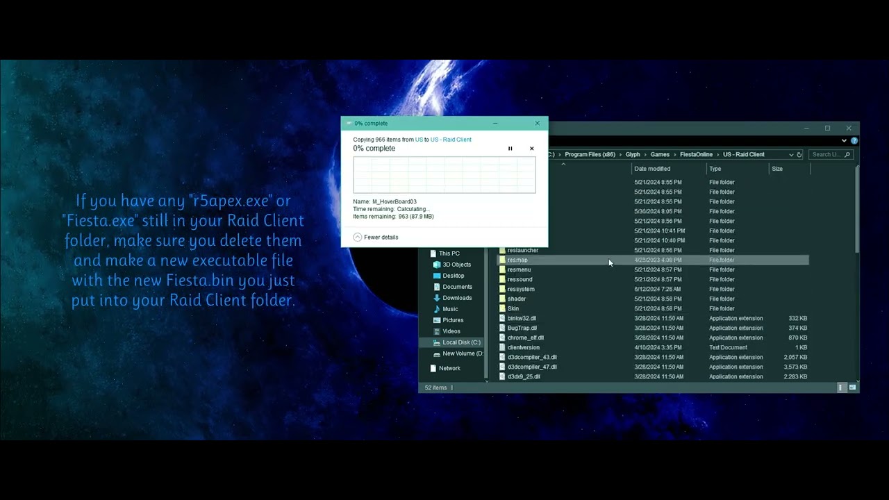 How to MANUALLY update your Raid Client AFTER a Glyph Patch (Fiesta ...