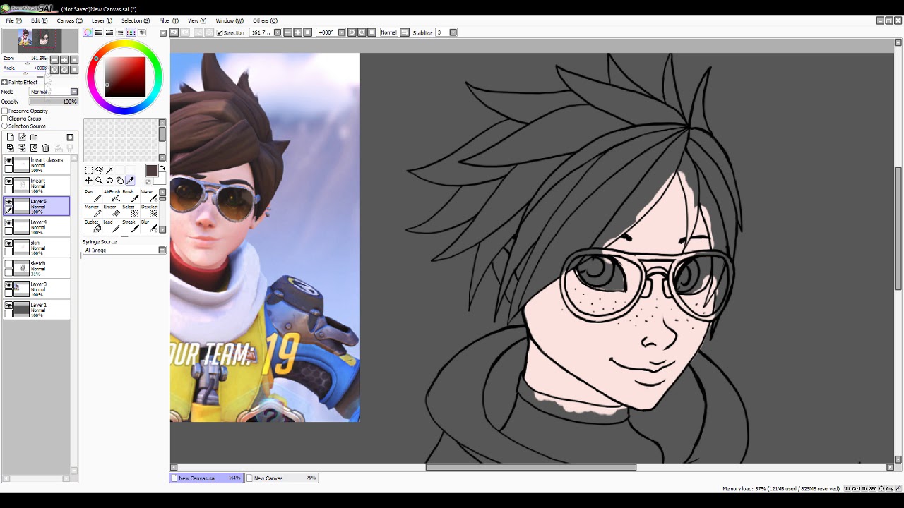 Overwatch Slipstream Tracer speedpaint - YouTube