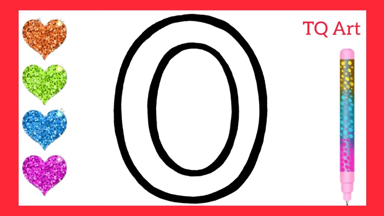 How to Draw number 0 || number Drawing || Drawing for children - YouTube