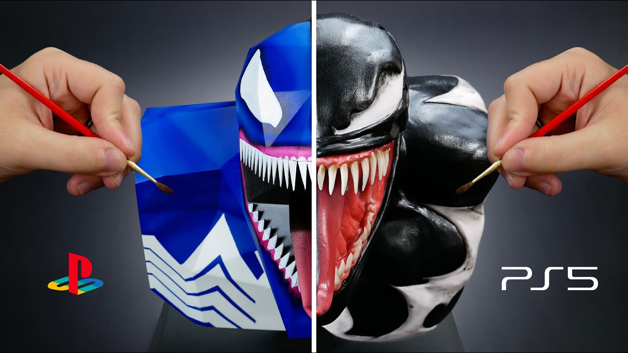 Venom Sculpture Timelapse - PS1 vs. PS5 - YouTube