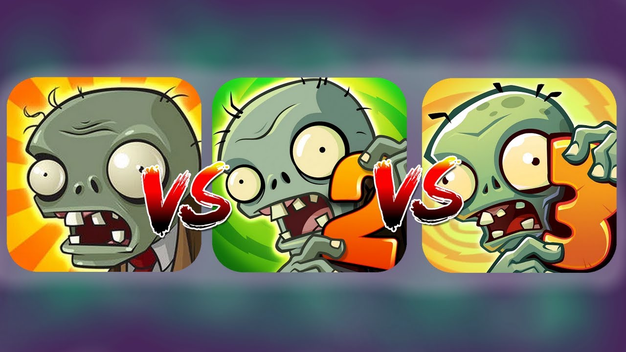 PvZ 1 vs PvZ 2 vs PvZ 3 - Plants vs Zombies Evolution - YouTube