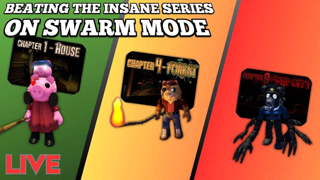 BEATING THE INSANE SERIES ON SWARM MODE.. / COME WATCH ME! [PIGGY ...