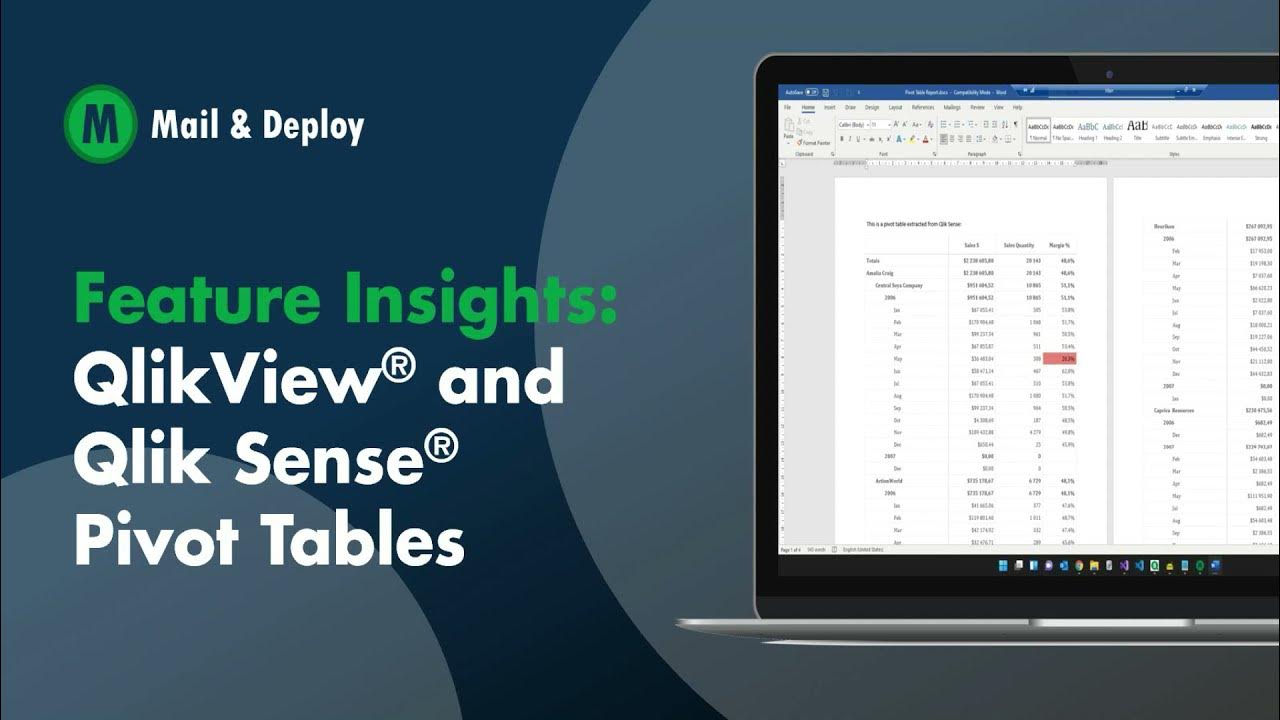 Feature Insights I QlikView and Qlik Sense Pivot Tables - YouTube