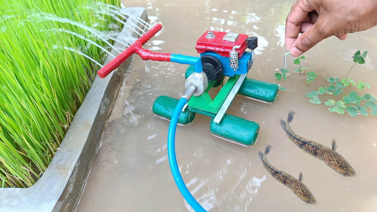 Top diy miniature water pump | diy tractor mini farming videos - YouTube