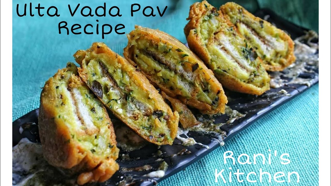 Ulta Vada Pav Recipe | Vada Pav Chutney | Indian Street Food | Inside ...