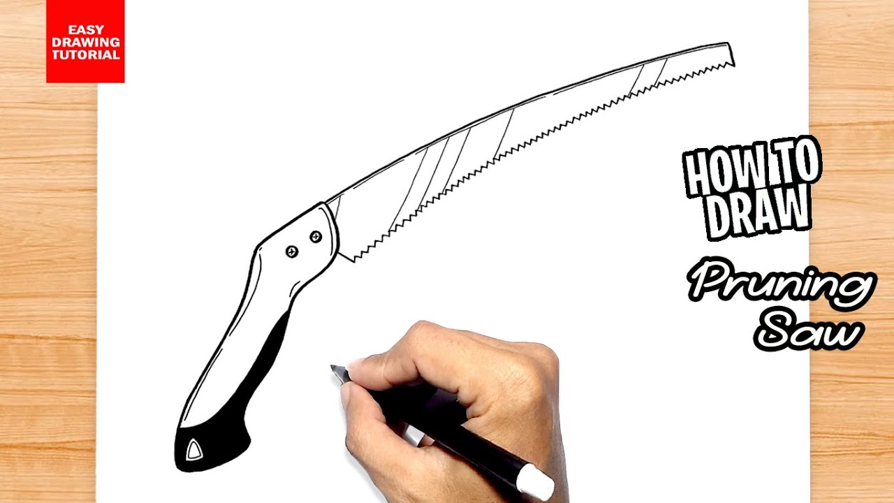 How to draw Pruning Saw - YouTube