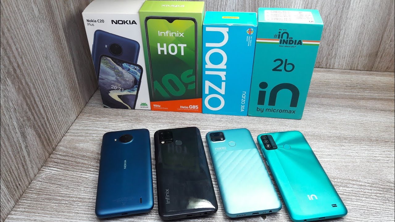 Nokia C20 Plus vs Micromax in 2b vs Realme Narzo 30A vs Infinix Hot 10S ...