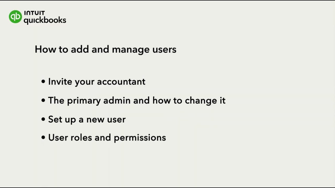 How to add and manage users in QuickBooks Online - YouTube