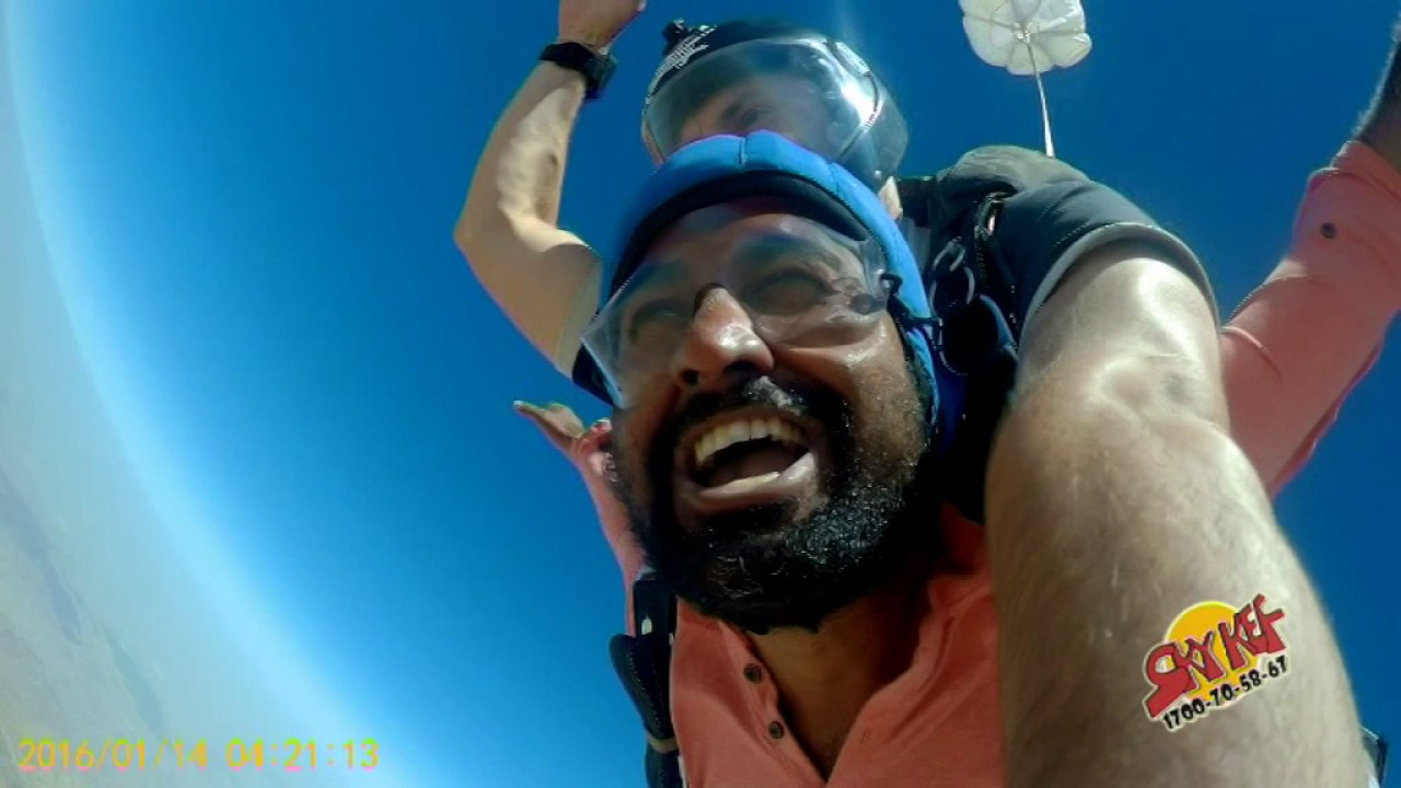 Amazing Skydive in israel - YouTube