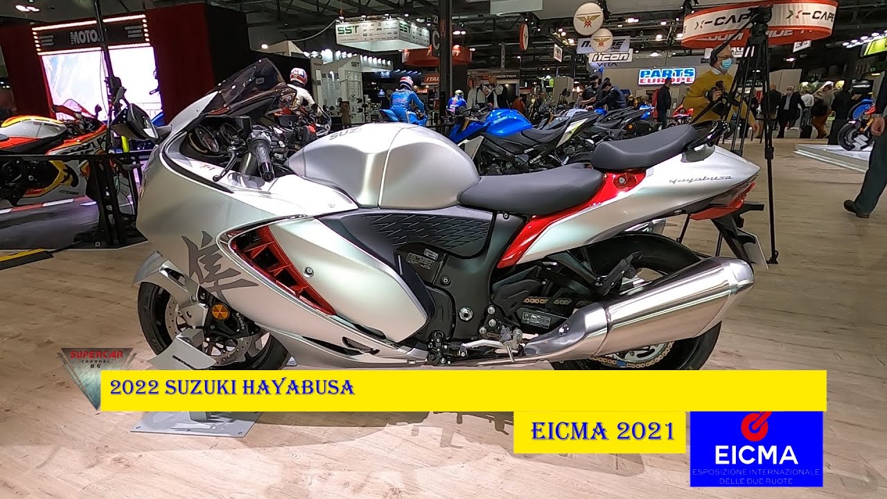 2022 Suzuki Hayabusa Silver Roso Le Mans Walkaround Eicma 2021 Milan ...