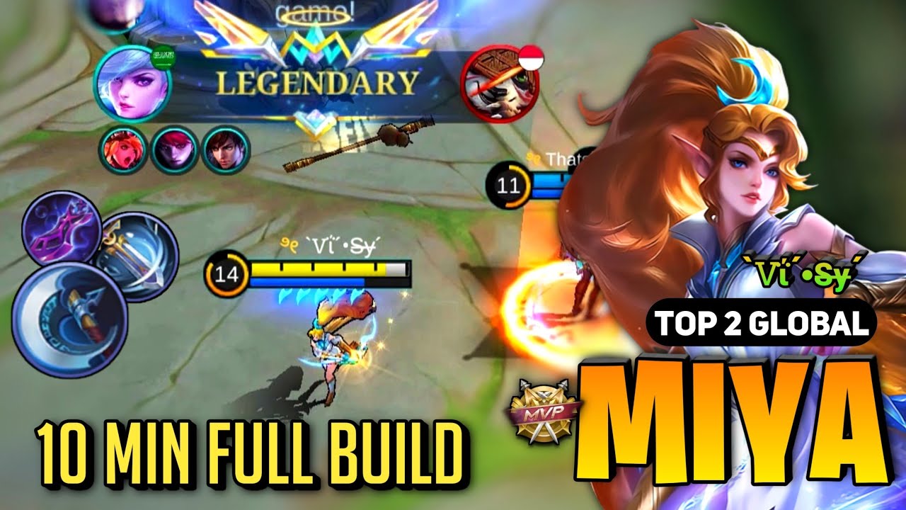 FAST ROTATION! Miya Best Build 2023 [ Miya Gameplay Top Global ] By `Ꮩΐ ...