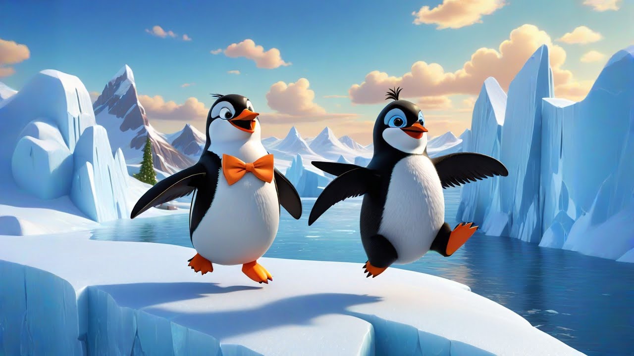Five Dancing Penguins Know Up and Down | Opposites Song for Kids ...
