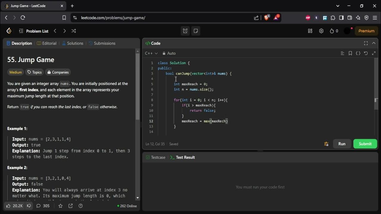 برمجهleetcode-55 - YouTube