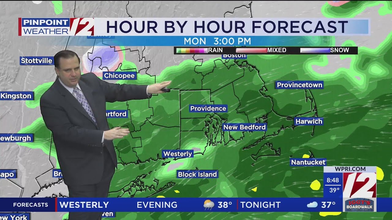 WPRI 12 Weather Forecast for 4/7/25: Light rain, cool today - YouTube