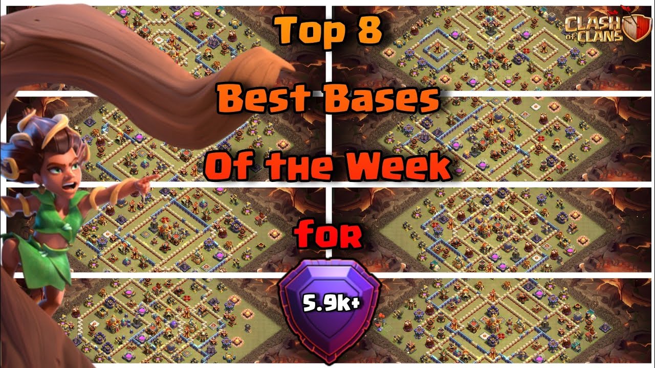 Top 8 bases of the week for 5900+ 🏆 cup| Anti RR Base for Legend league ...