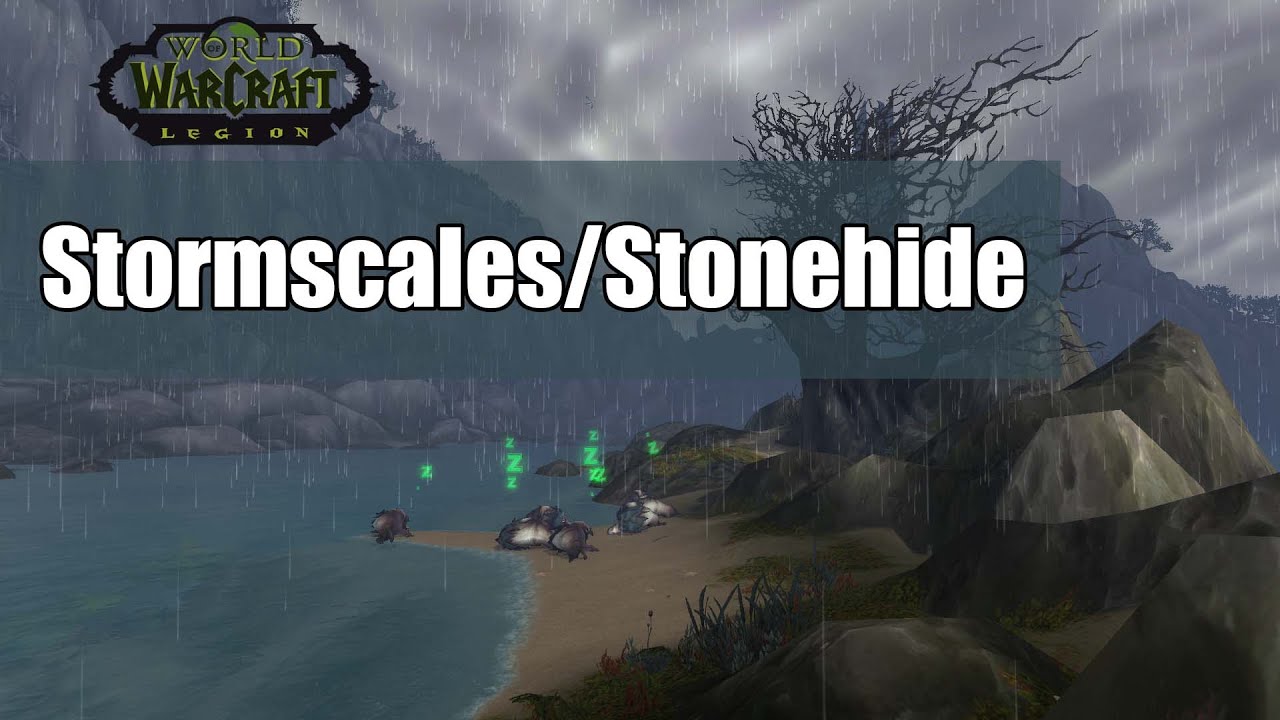 WoW: Legion - Skinning Farming Spots (Stormscale/Stonehide) - YouTube