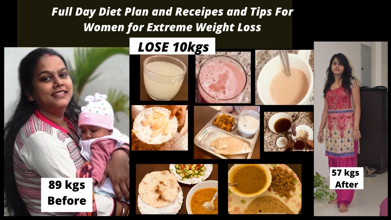 Full Day Diet Plan and Recipes for Women for Extreme weight Loss/LOSS ...