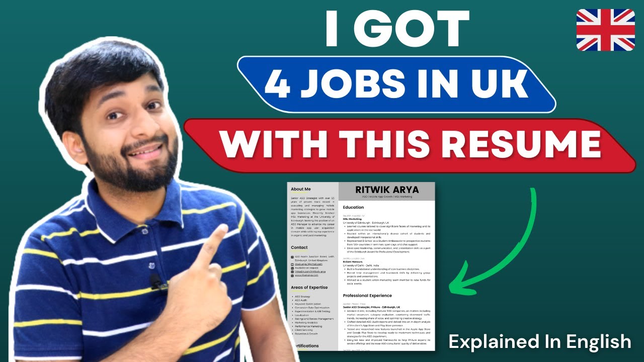 🇬🇧 How To Make Resume or CV For Job Applications In UK 📝 Sharing My ...